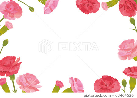 Carnation flower frame - Stock Illustration [63404526] - PIXTA