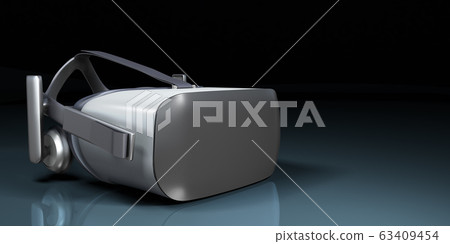 VR virtual reality headset half turned front view - Stock Illustration ...
