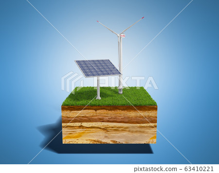 Concept of alternative energy 3d illustration of-插圖素材 [63410221] - PIXTA圖庫