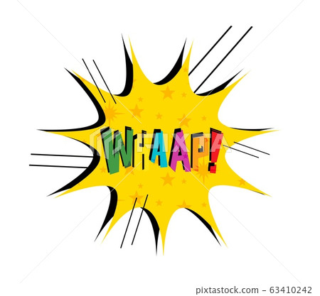 Whap comic expression illustration text on white. - Stock Illustration ...