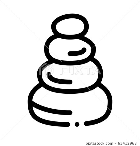 Stones Balance Icon Vector Outline Illustration - Stock Illustration ...