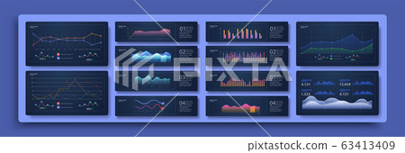 Modern infographic template with statistics... - Stock Illustration ...