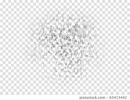 Transparent English alphabet, the letters... - Stock Illustration ...