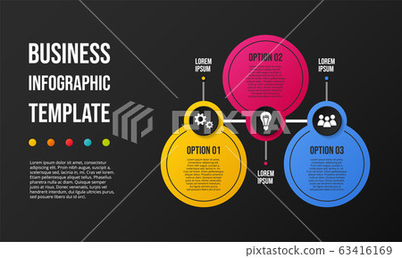 Colorful chart with business symbols - infographic - Stock Illustration ...