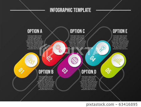 Chart with colorful business icons - infographic-插圖素材 [63416895] - PIXTA圖庫