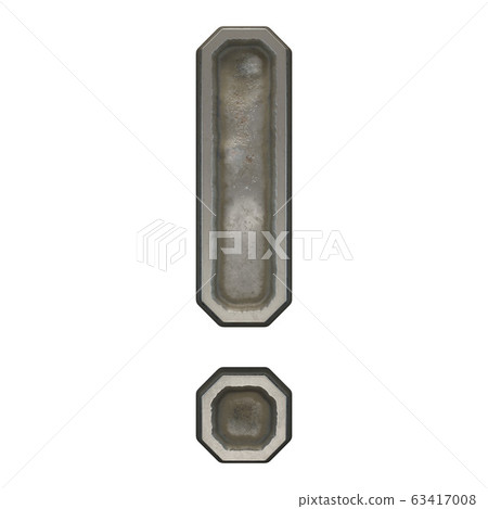 Industrial metal symbol exclamation mark on... - Stock Illustration ...