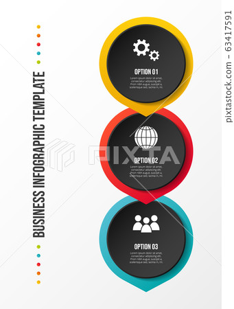 Concept of a colorful infographic with icons-插圖素材 [63417591] - PIXTA圖庫