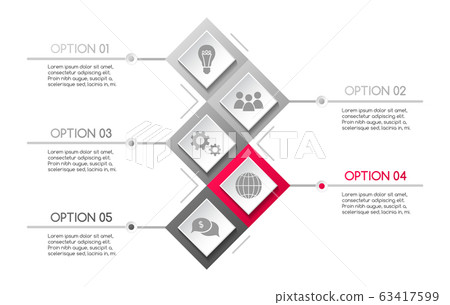Gray infographic with business icons. Vector - Stock Illustration ...