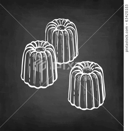 Chalk sketch of canele. - Stock Illustration [63420183] - PIXTA