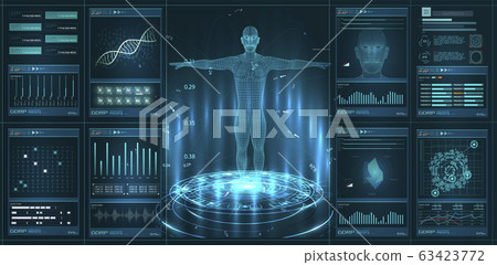 HUD, UI, GUI element medical examination.... - Stock Illustration ...