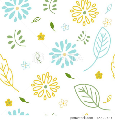 Hand-drawn floral pattern / seamless pattern - Stock Illustration ...
