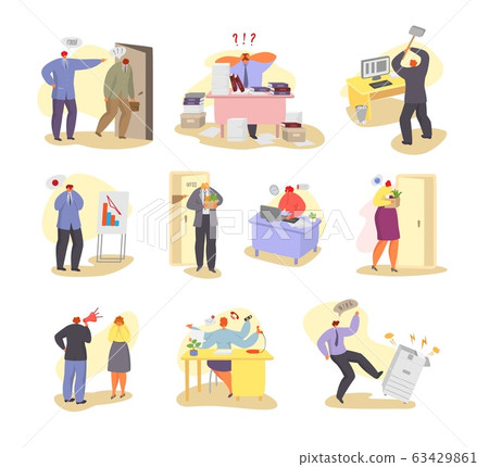 Problems at work vector illustration, working... - Stock Illustration ...