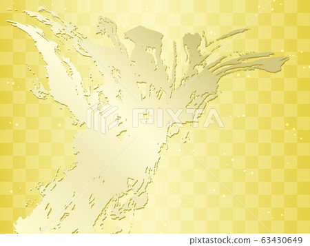 Gold handwriting Japanese style background 4 - Stock Illustration ...