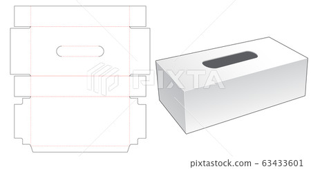 Tissues long box die cut template - Stock Illustration [63433601] - PIXTA