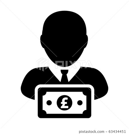 Finance icon vector male user person profile - Stock Illustration ...