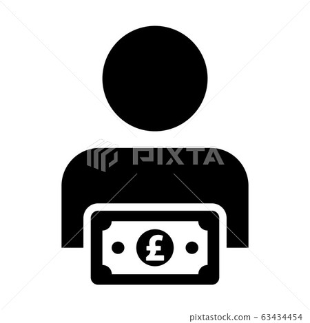 Money icon vector male user person profile avatar - Stock Illustration ...
