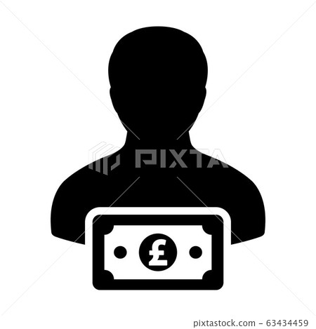 Bank icon vector male user person profile avatar - Stock Illustration ...