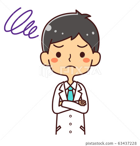 Doctor doctor young man worry illustration - Stock Illustration ...