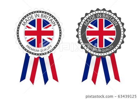 Two modern vector Made in Britain labels... - Stock Illustration ...