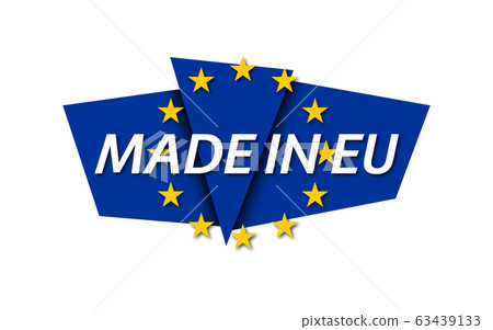 Modern vector Made in Europe label isolated on... - Stock Illustration ...