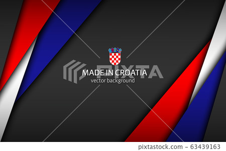 Made in Croatia, modern vector background with... - Stock Illustration ...