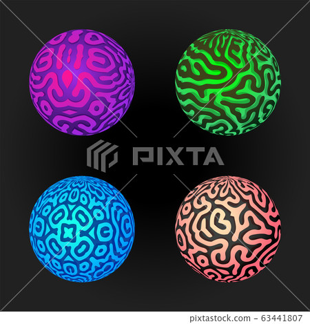 vector pattern surface spheres set. - Stock Illustration [63441807] - PIXTA