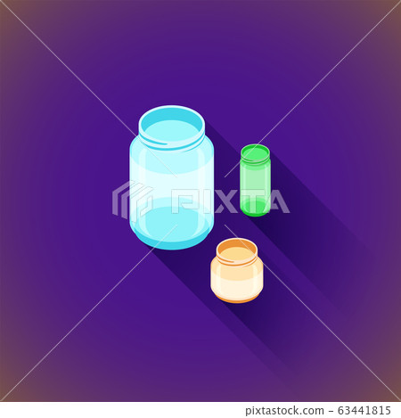 vector isometric glass jars set. - Stock Illustration [63441815] - PIXTA