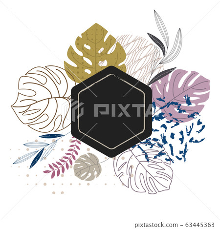 Abstract geometric natural elements. Leaves,... - Stock Illustration ...