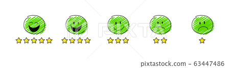 Funny star rating with cartoon stickman. - Stock Illustration [63447486 ...