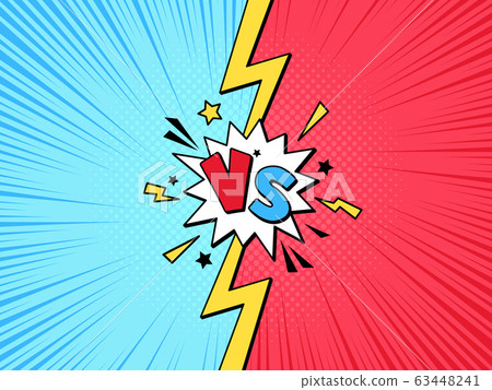 Comic book VS frame. Cartoon versus pop art... - Stock Illustration ...