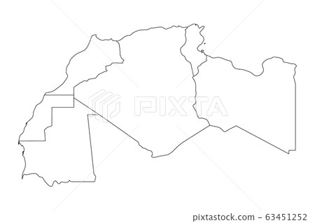 Map of Maghreb countries - Northwest Africa... - Stock Illustration ...
