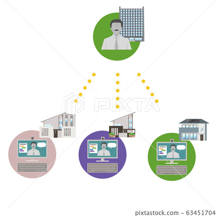 Work from Home Network Edition - Stock Illustration [63451704] - PIXTA