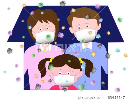 Family members who refrain from going out to... - Stock Illustration ...