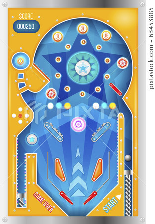 Pinball machine isolated. - Stock Illustration [63453885] - PIXTA