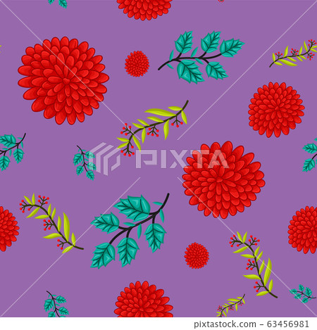 Vector illustration seamless floral Leaf pattern - Stock Illustration ...