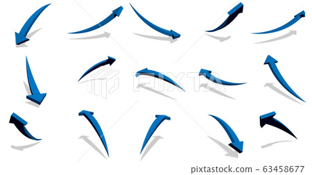 Vector illustration, a curved arrow with a... - Stock Illustration ...