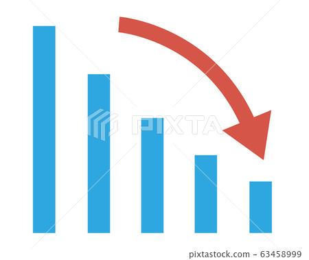 Arrow Icon Arrow Up Graph Down Down Line Graph - Stock Illustration ...