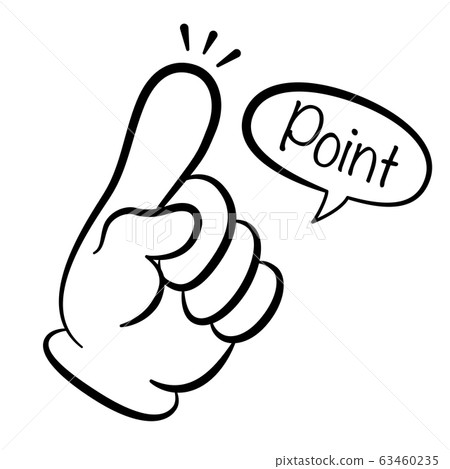 Pointing mark @ POINT - Stock Illustration [63460235] - PIXTA