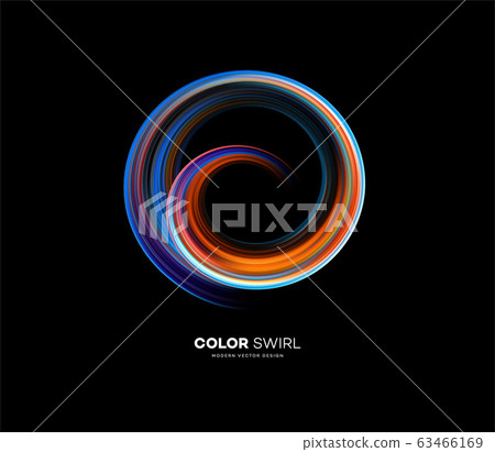 Color bright swirl organic 3d shape. Colored... - Stock Illustration ...