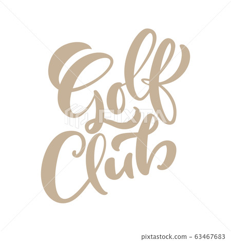 Golf club vector calligraphy lettering text.... - Stock Illustration ...