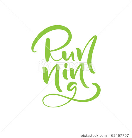 Running calligraphy vintage lettering text.... - Stock Illustration ...