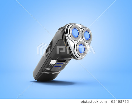 Electric shaver 3d render on blue background - Stock Illustration ...