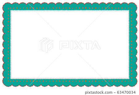 Embroidery thread frame with retro color scheme - Stock Illustration ...