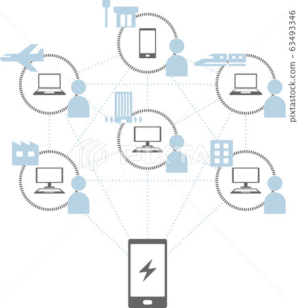 Teleworking Working from home Image diagram... - Stock Illustration ...