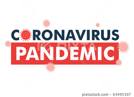 Coronavirus Pandemic banner on white... - Stock Illustration [63495307 ...