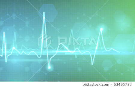 Pulse line with lighting dots - Stock Illustration [63495783] - PIXTA