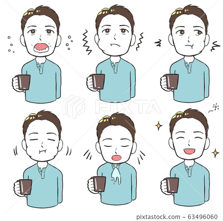 A man gargle (with comic marks) - Stock Illustration [63496060] - PIXTA