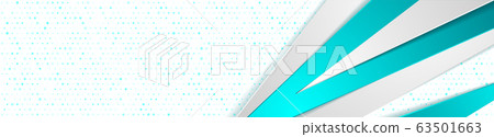 Bright cyan and grey corporate banner design - Stock Illustration ...