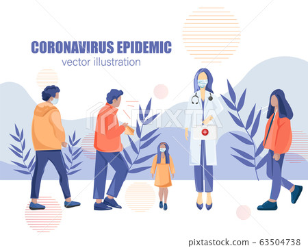 Doctor advise people not walk outside during - Stock Illustration ...