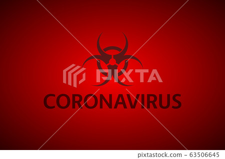 Red pandemic warning coronavirus background,... - Stock Illustration ...